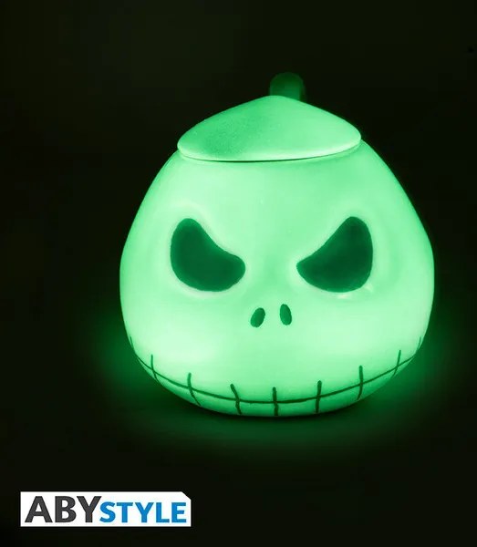 3D hrnek Abysse Corp Nightmare Before Christmas - Jack (svítící ve tmě) 350 ml Vícebarevná