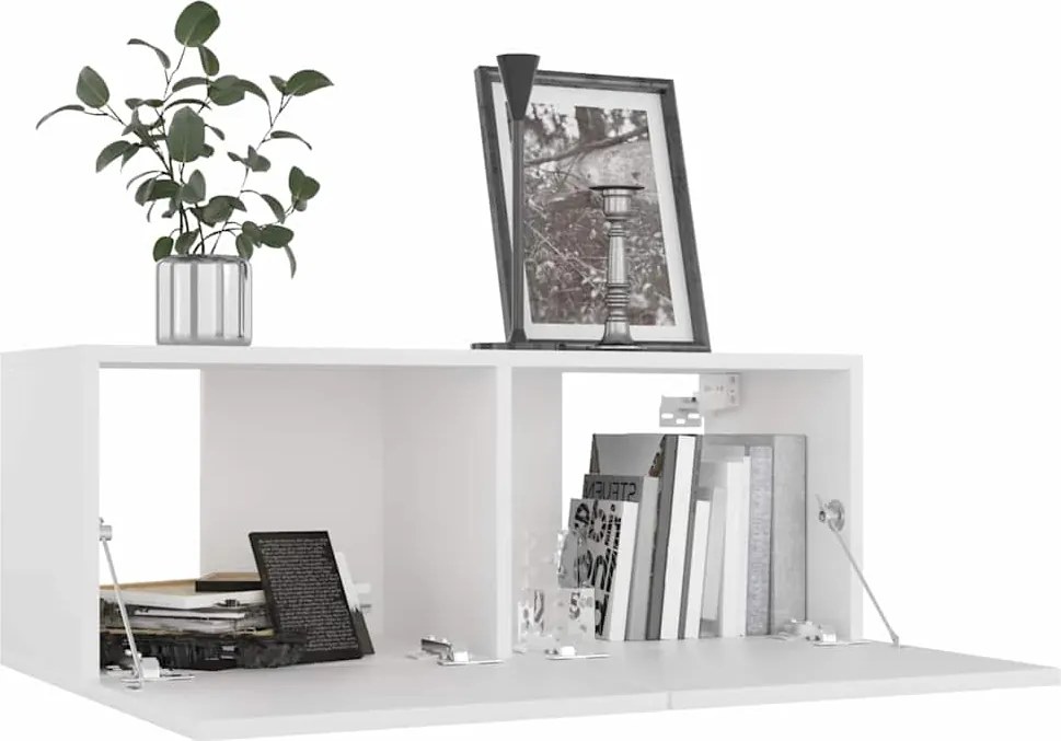 3dílný set TV skříněk bílý kompozitní dřevo 3078657
