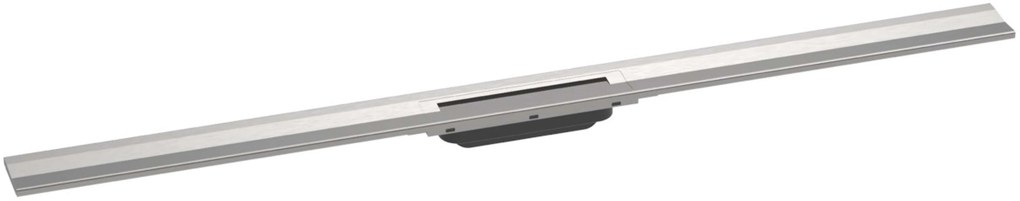 Hansgrohe RainDrain Flex - Lineární sprchový žlab s nerezovým roštem 1200, ke stěně, zkrátitelný, kartáčovaná nerez 56054800
