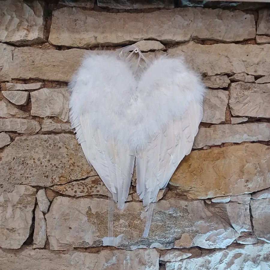 Andělská křídla 30 × 27 cm, bílá