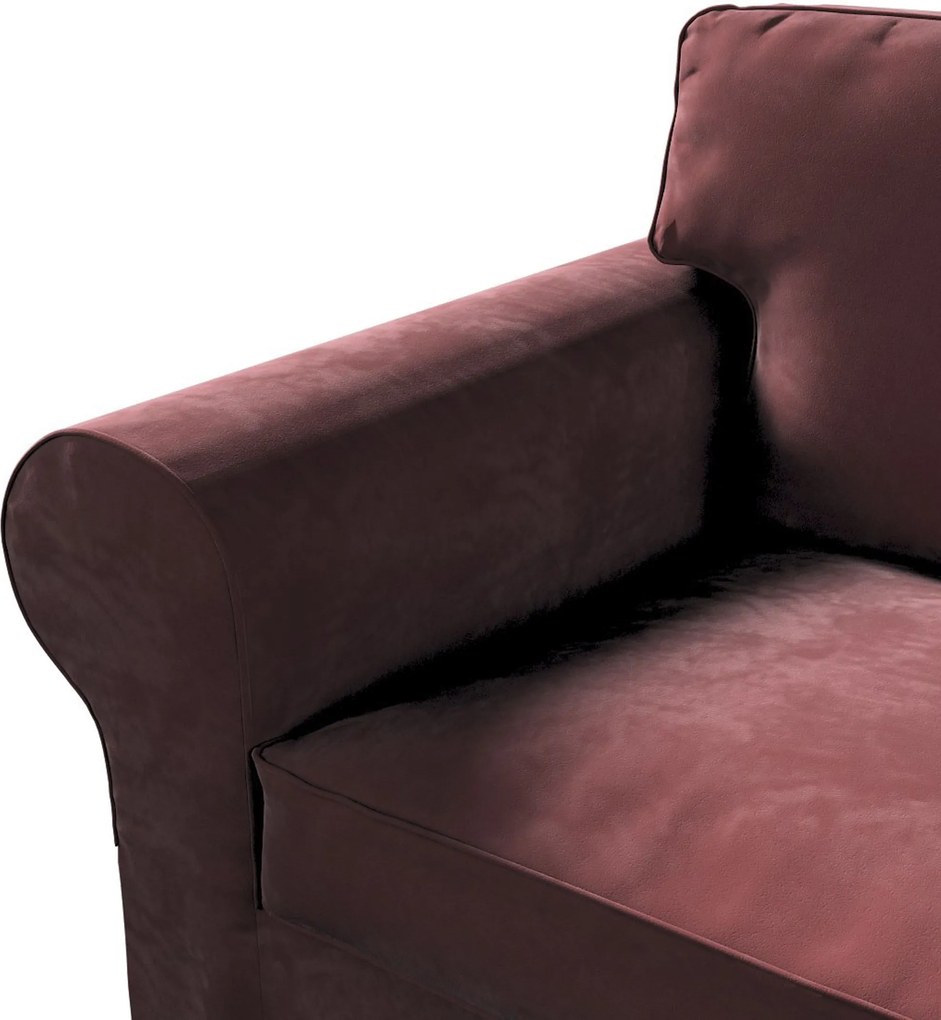 Potah na pohovku IKEA Ektorp 3-místná, nerozkládací barva červená látka lesklé, sametová