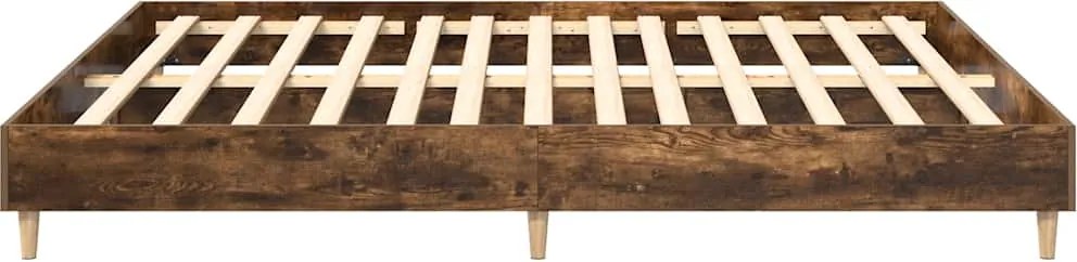 Rám postele bez matrace kouřový dub 180x200cm kompozitní dřevo 3329025