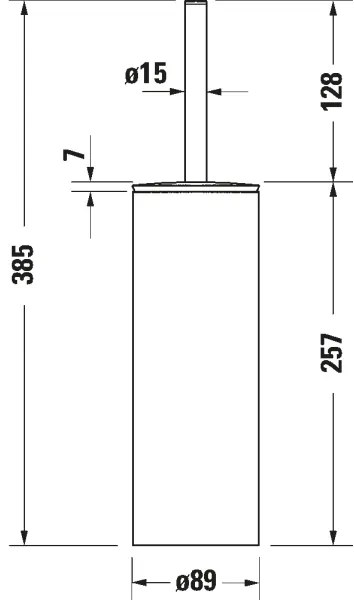 Duravit 99281000 - Stojací WC štětka D-CODE lesklý chrom