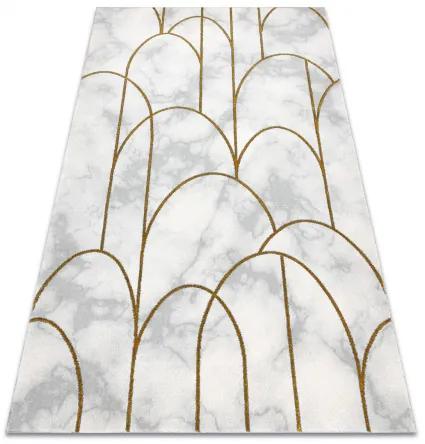 Dywany Luszczow Kusový koberec EMERALD EXCLUSIVE 1016 art deco, mramor krém / zlato Rozměr koberce: 80 x 150 cm