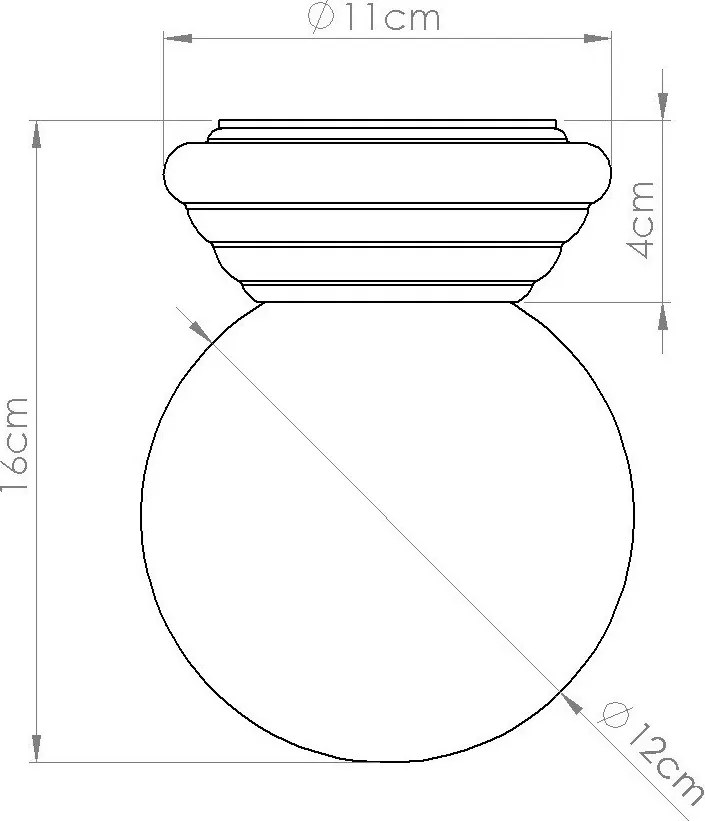 Modré keramické stropní svítidlo se skleněným stínidlem ø 12 cm Farsa – Sollux