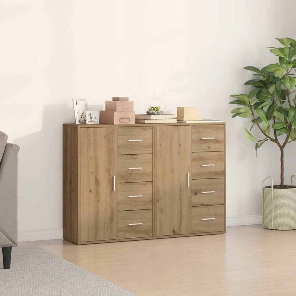 Servírovací skříň 2 ks Artisanový dub 60 x 31 x 84 cm 3334312
