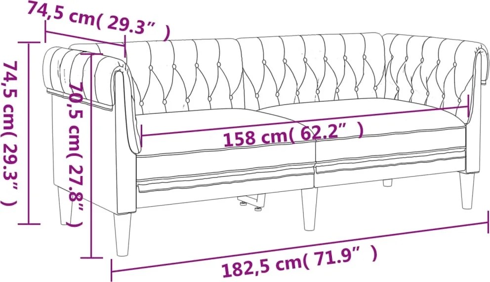 vidaXL 3dílná sedací souprava textil [3209194] Barva: krémová