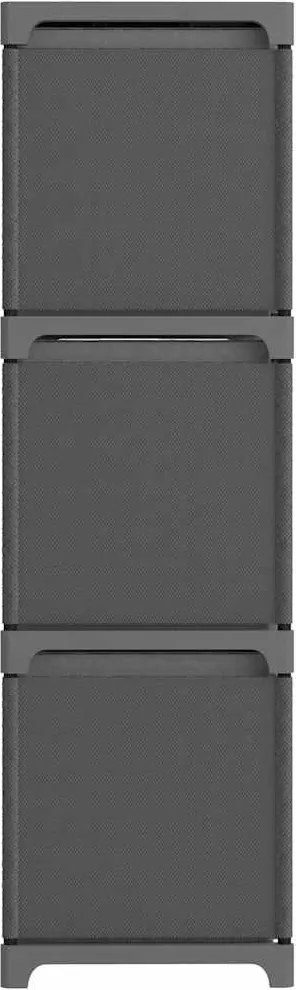 Výstavní police 9 přihrádek s boxy šedá 103x30x107,5 cm textil 322613