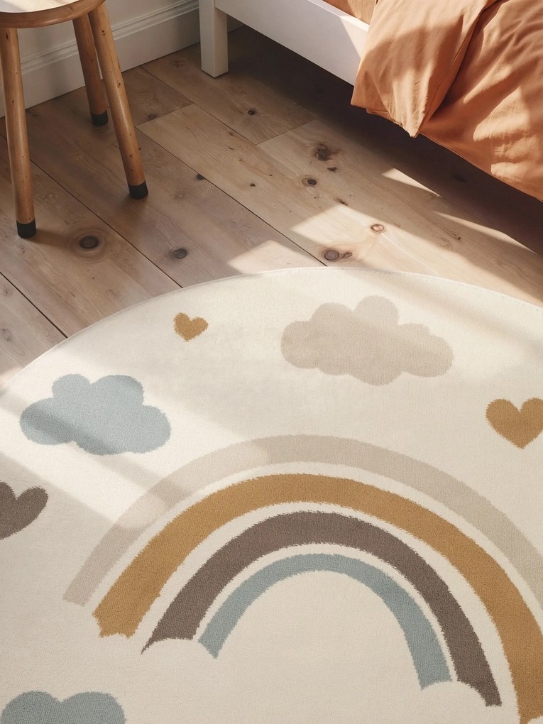 Hanse Home, Dětský koberec Adventures 106418 Cream Multicolor kruh, 160x160 (průměr) kruh, vícebarevná, dětský pokoj