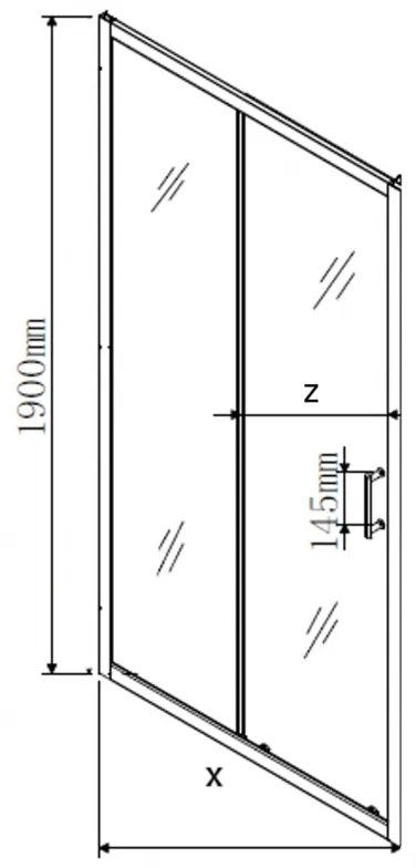 MEXEN APIA sprchové dveře 100x190 cm 5mm, černá-čiré 845-100-000-70-00 - MEXEN