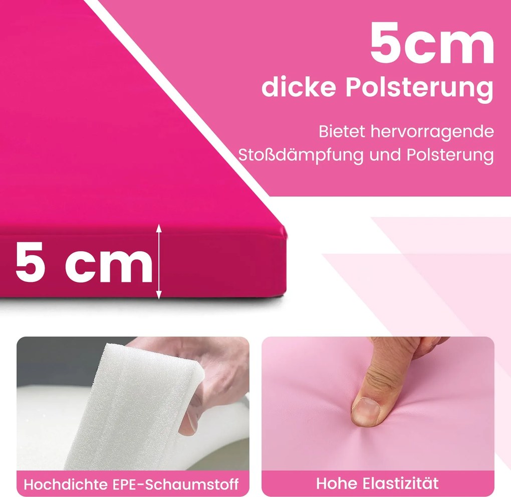 Costway 300 x 117 x 5 cm měkká podlahová rohož z umělé kůže