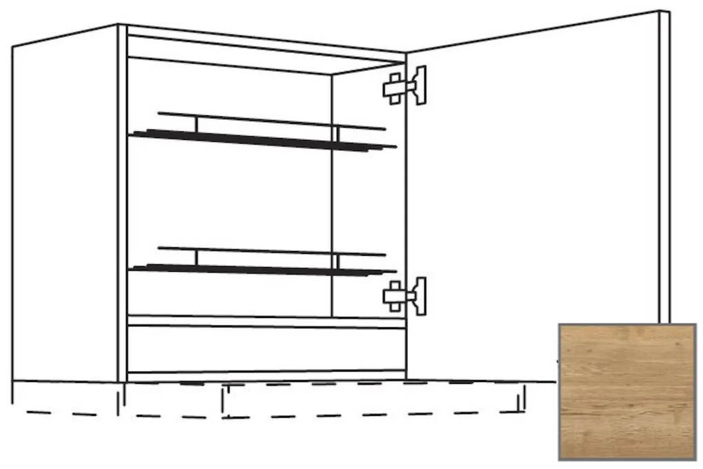 Kuchyňská skříňka horní Naturel Sente24 pro digestoř 60x57,6x35 cm dub sierra 405.WDAF657RN