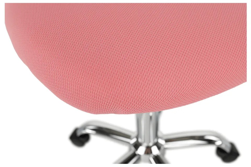 Dětská židle PIXIE - kov, polyester, růžová / chrom