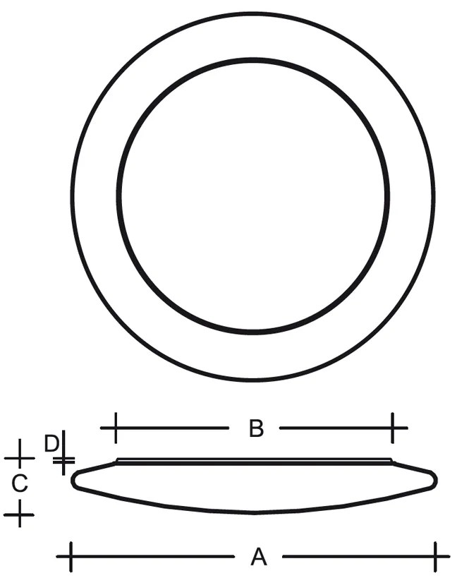 Lucis Stropní/nástěnné LED svítidlo RONDO 23,3W, Ø 45 cm, IP44 Teplota světla: 4000K - denní bílá, Stmívání, řízení: DALI