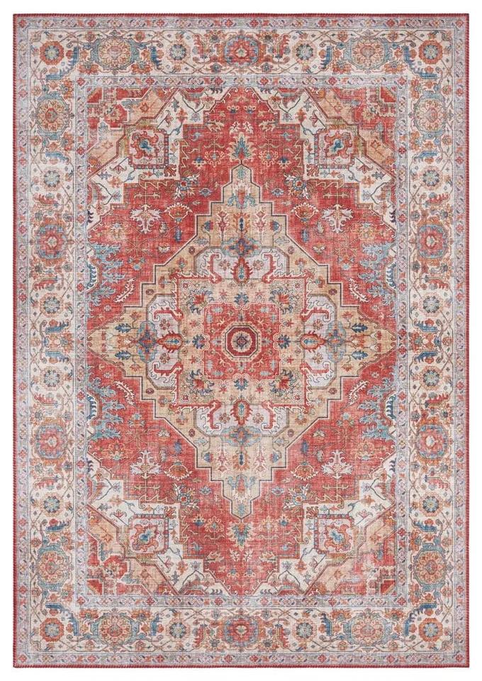 Cihlově červený koberec Nouristan Sylla, 80 x 150 cm