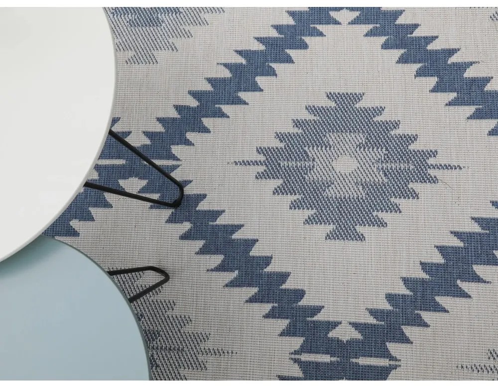 Modro-krémový venkovní koberec NORTHRUGS Malibu, 230 x 160 cm