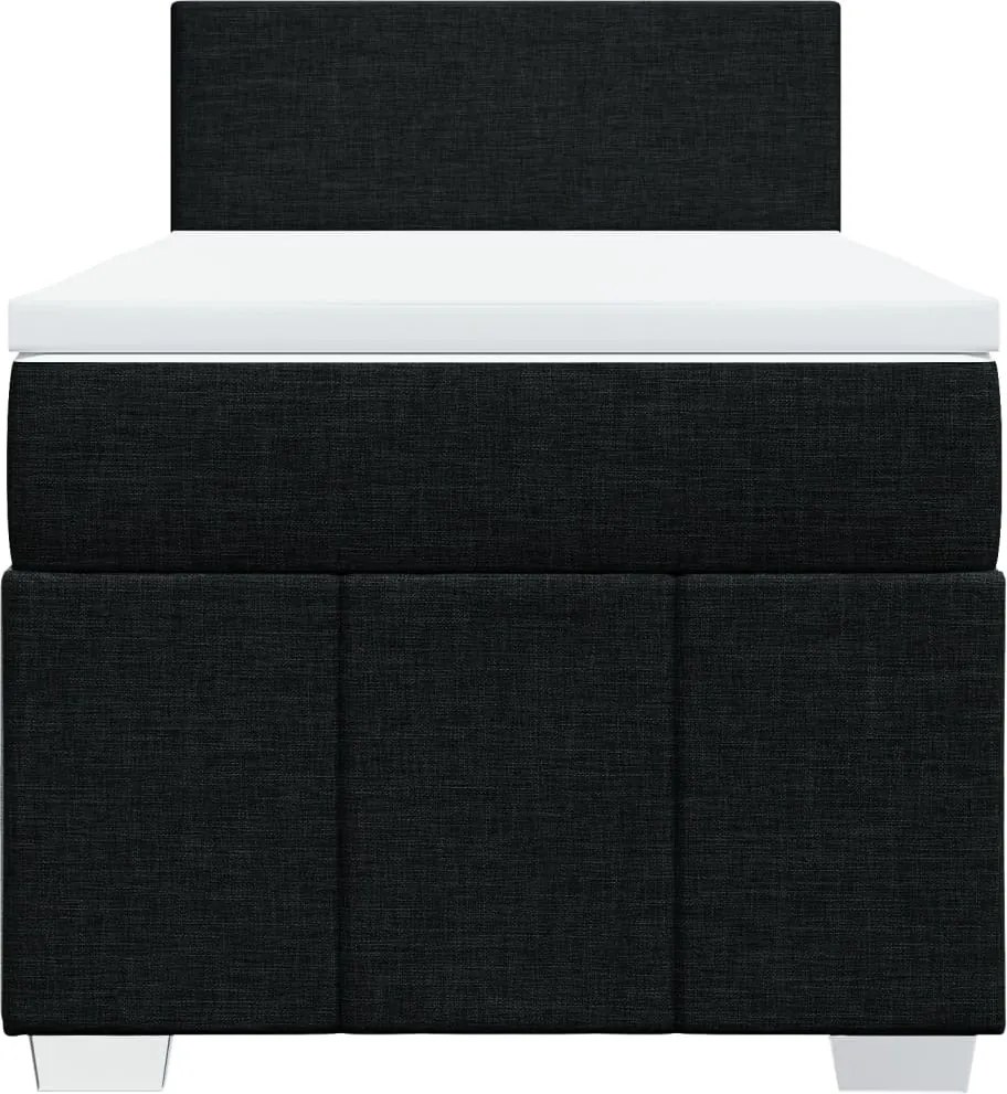 Box spring postel s matrací černá 100 x 200 cm textil 3286974