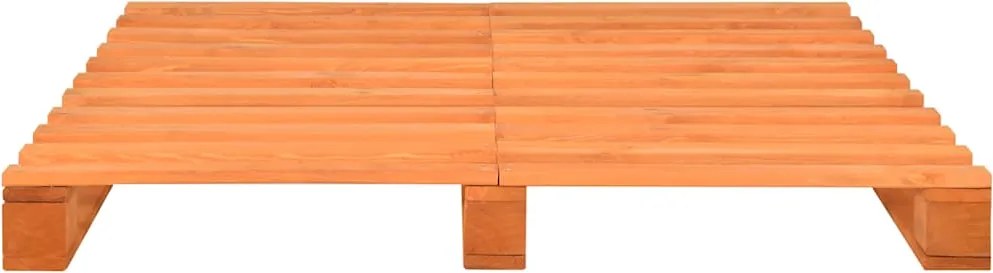 Rám postele z palet hnědý masivní borovice 200 x 200 cm 285268