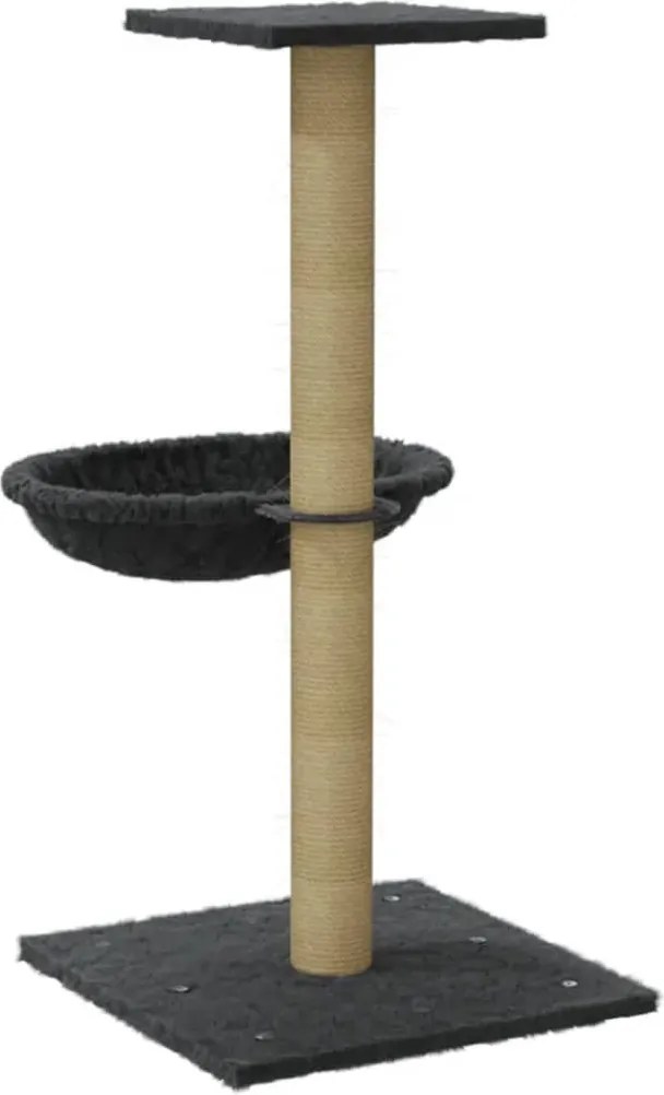 Škrabadlo pro kočky se sisalovým sloupkem tmavě šedé 74 cm 171590