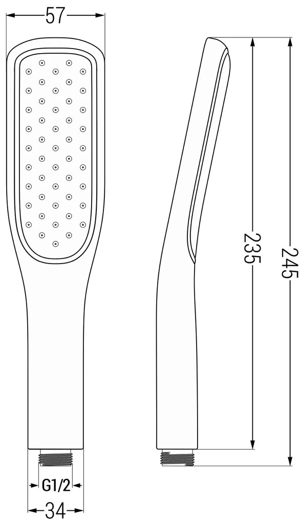 Mexen příslušenství - hlavice ruční sprchy R-49, černá-zlatá, 79549-75