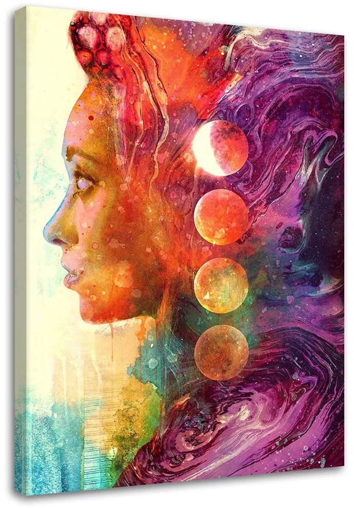 Gario Obraz na plátně Barevná žena vesmír abstraktní- Barrett Biggers - Barrett Biggers Rozměry: 40 x 60 cm