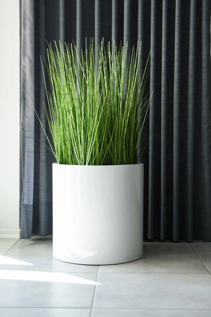 Umělá tráva v květináči ZEBRA, plast, výška 60 cm, zelená