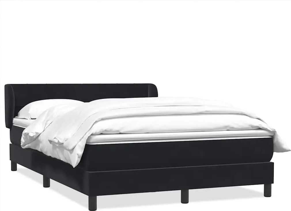 Box spring postel s matrací černá 160x210 cm samet 3317531