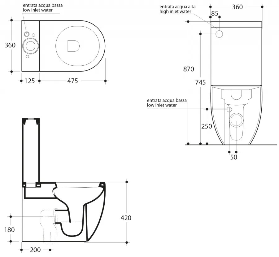 Kerasan FLO-EGO nádržka k WC kombi, bílá 318101