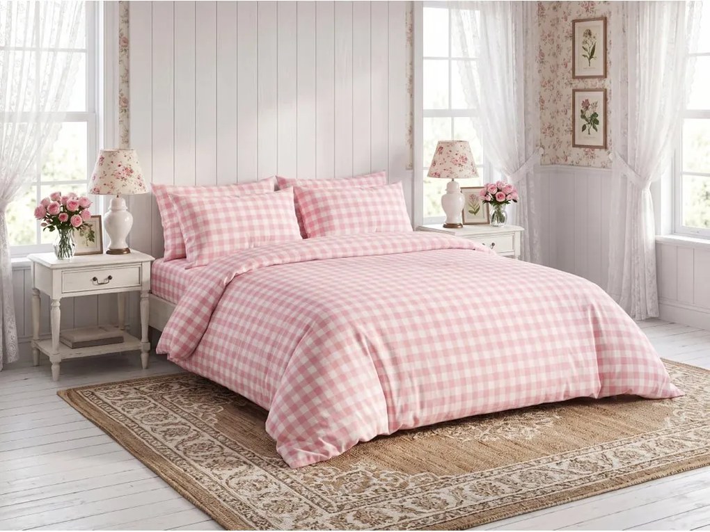 Bavlněné povlečení PINK CUBIS růžové, 100% bavlna Rozměr povlečení: 70 x 80 cm | 140 x 200 cm