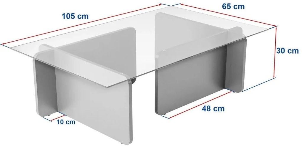 Designový konferenční stolek Rangsey 105 cm atlantská borovice