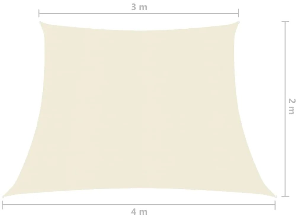 Stínící plachta 160 g/m² krémová 3/4 x 2 m HDPE - Default Title