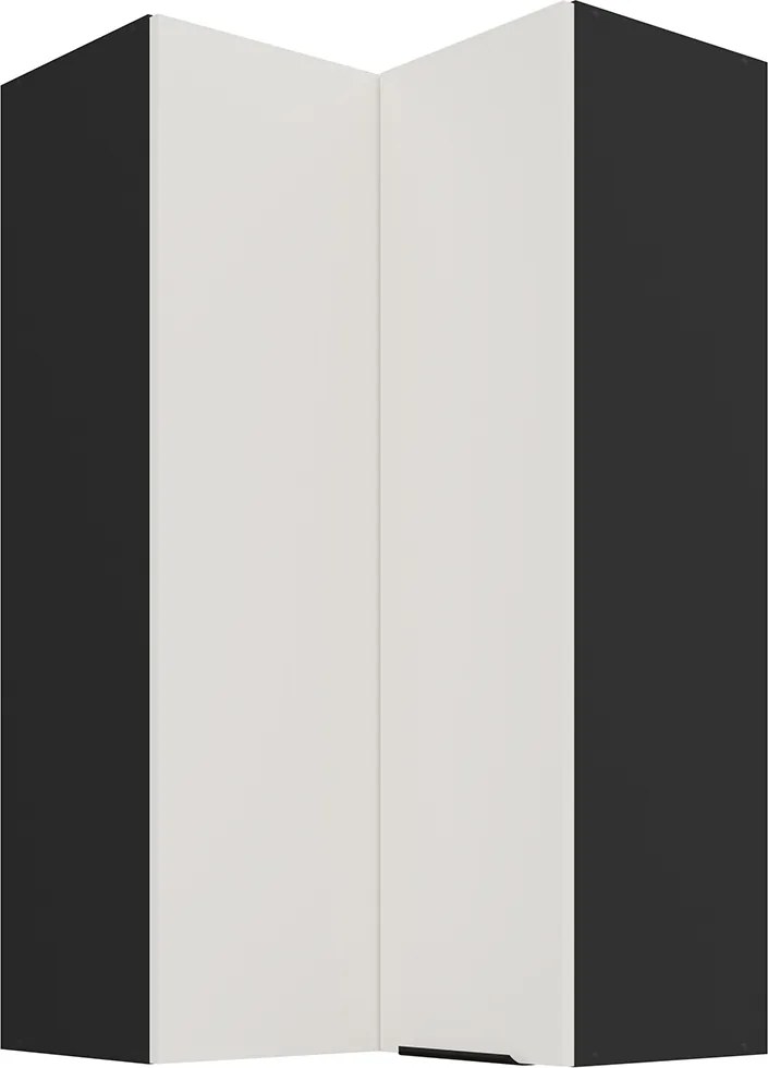 ARIA wb | horní kuchyňská skříňka 60x60 GN-108 2F (90°) rohová s policemi | EXTRA VYSOKÁ | 60x60 cm | černá/bílá