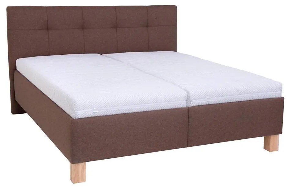 Čalouněná postel s matrací a úložným prostorem MARIA 160x200 cm hnědá 8590828931706