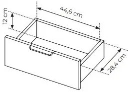 Komoda Lyran 2D2S (antracit + zlatá). 1071353