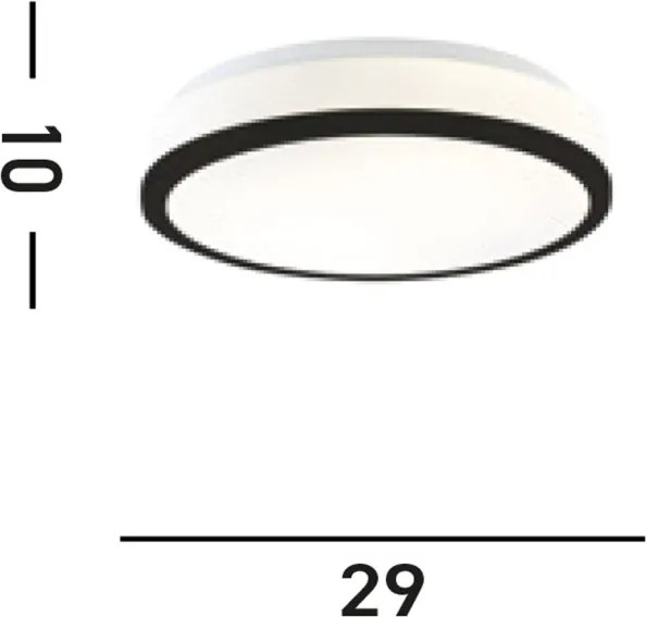 Searchlight 7039-28BK Koupelnové stropní svítidlo BENT IP44 černé, opálové sklo