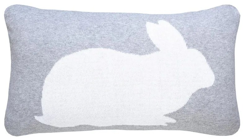 SCANquilt pletený povlak DESIGN králík šedobílá 30 x 50 cm
