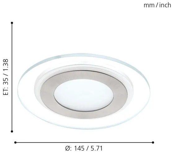 Eglo 95932 - LED podhledové svítidlo PINEDA 1 1xLED/11W/230V