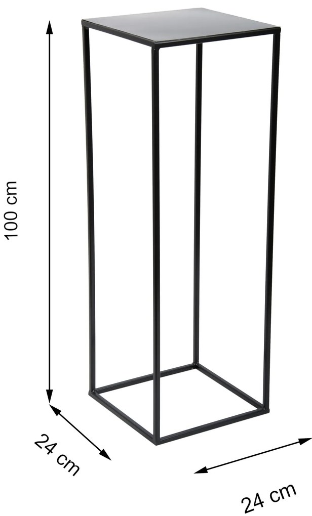 Květinový stojan CHARR I 70 cm černý