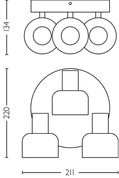 Philips - Bodové svítidlo SLEET 3xE14/25W/230V