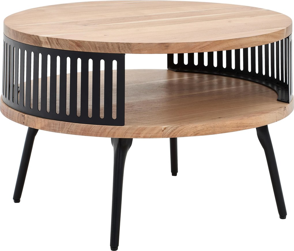 XXXLutz KONFERENČNÍ STOLEK, přírodní barvy, dřevo, kov, 75/75/44 cm Carryhome - Konferenční stolky - 000729001602