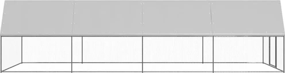 Venkovní klec pro kuřata 3 x 8 x 2 m pozinkovaná ocel 3154378