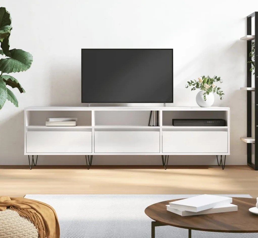 vidaXL TV skříňka 150 x 30 x 44,5 cm kompozitní dřevo [831279] Barva: Černá