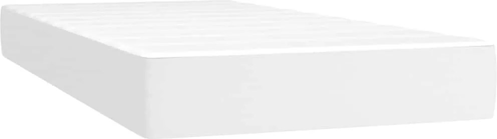 Box spring postel s matrací bílá 80 x 200 cm umělá kůže 3132466