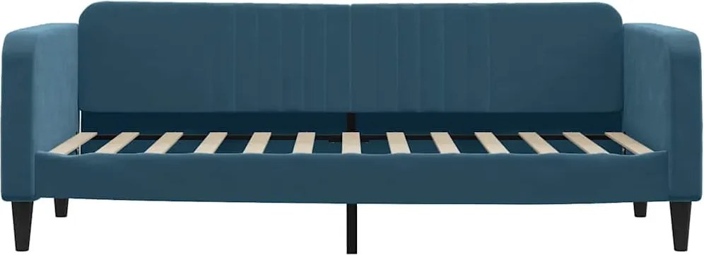 Válenda s matrací modrá 80 x 200 cm samet 3197031