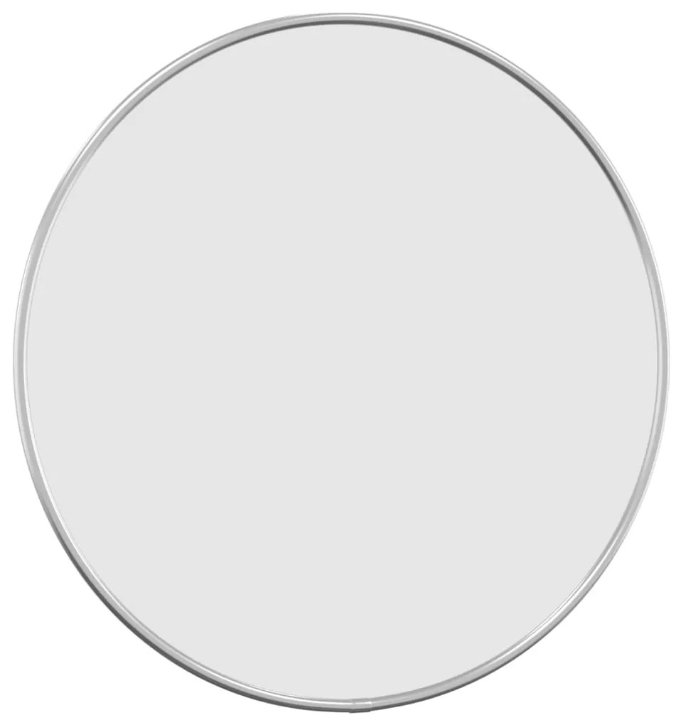 Nástěnné zrcadlo stříbrné Ø 40 cm kulaté - Default Title