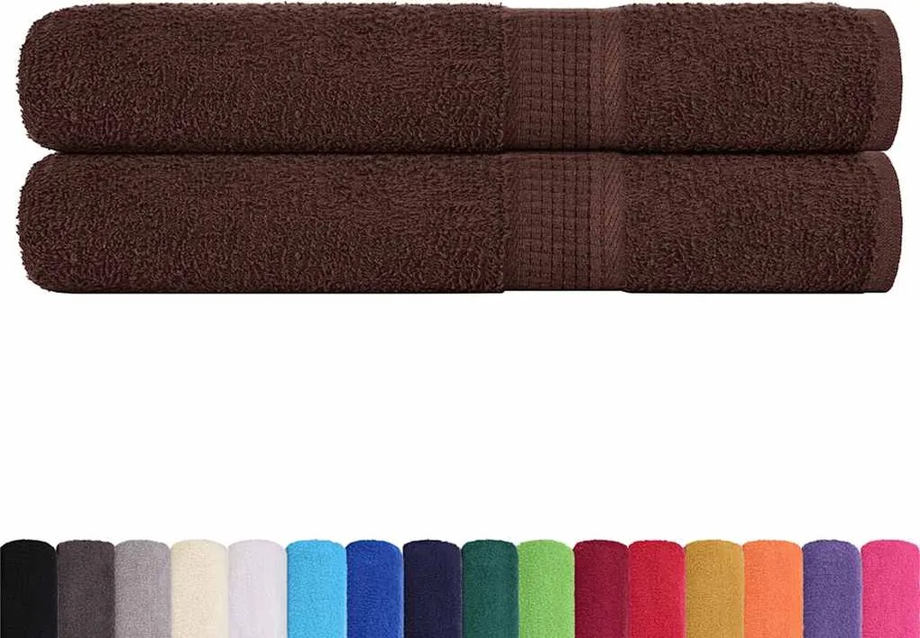 Saunové osušky FROGN 2 ks hnědé 80x200 cm 360 g/m² 136767