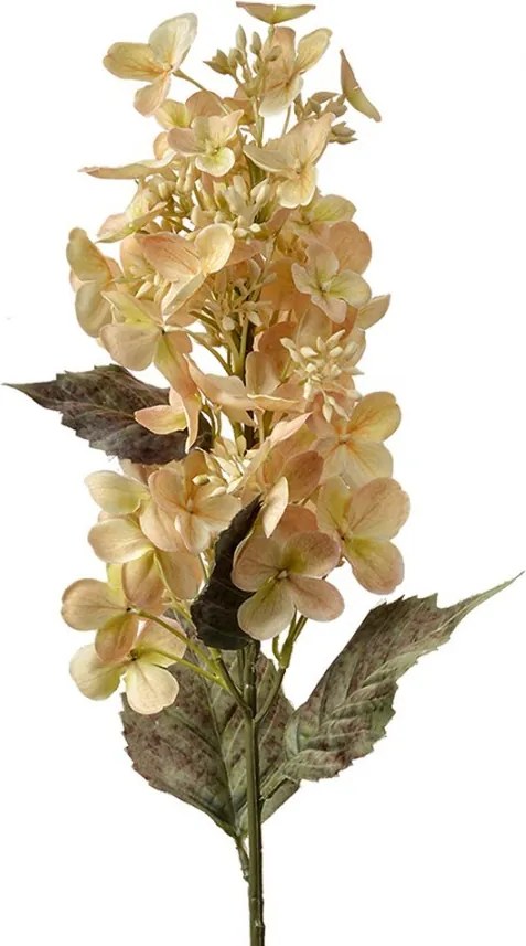 Dekorace béžová umělá květina hortenzie - 71 cm