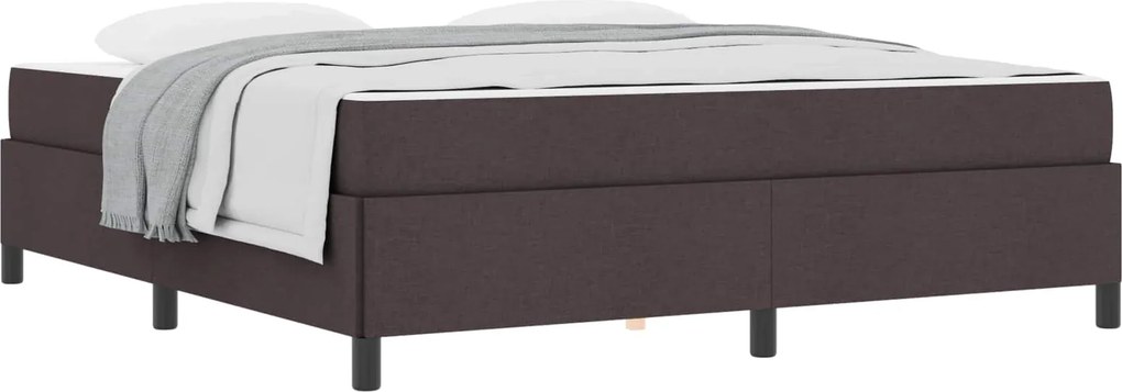 Postel s boxspringem Tmavě hnědá 180 x 200 cm textil 3398881