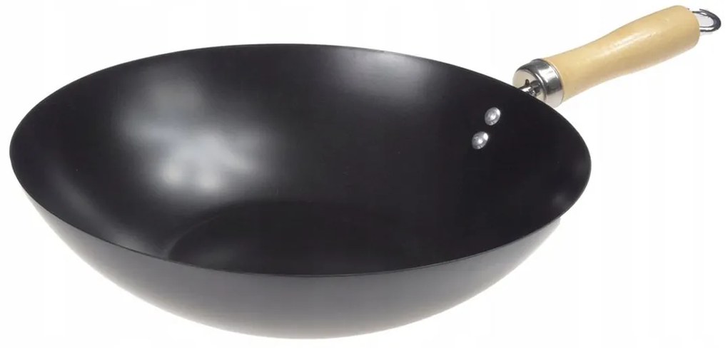 Alpina Pánev wok s dřevěnou rukojetí, 30 cm