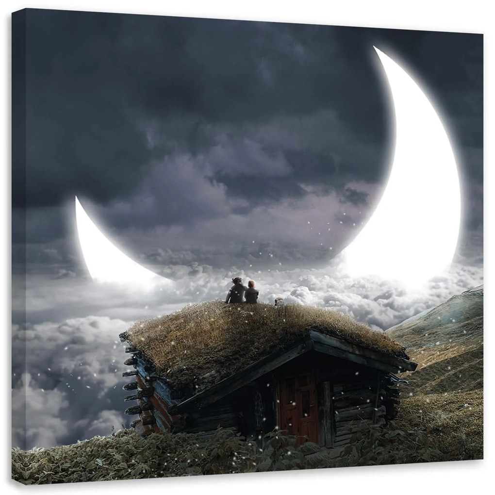 Gario Obraz na plátně Pohled na Měsíc - Zehem Chong Rozměry: 30 x 30 cm